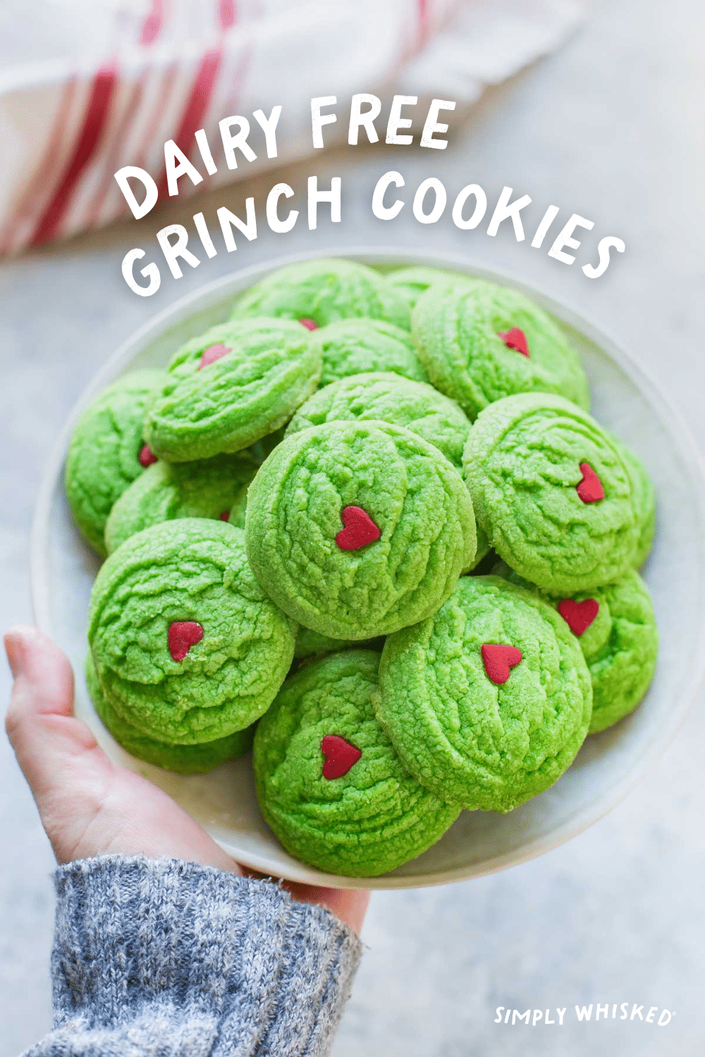 Grinch Cookies (Dairy Free) - Simply Whisked