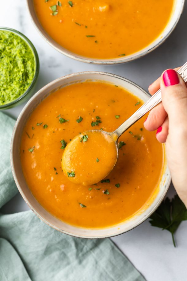 Potage aux Legumes (Creamy Vegetable Soup) - Simply Whisked