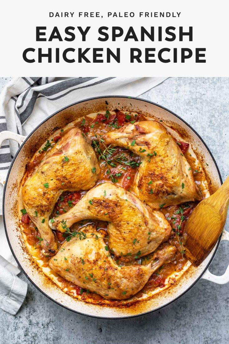 Easy Spanish Chicken Recipe (Dairy Free) - Simply Whisked
