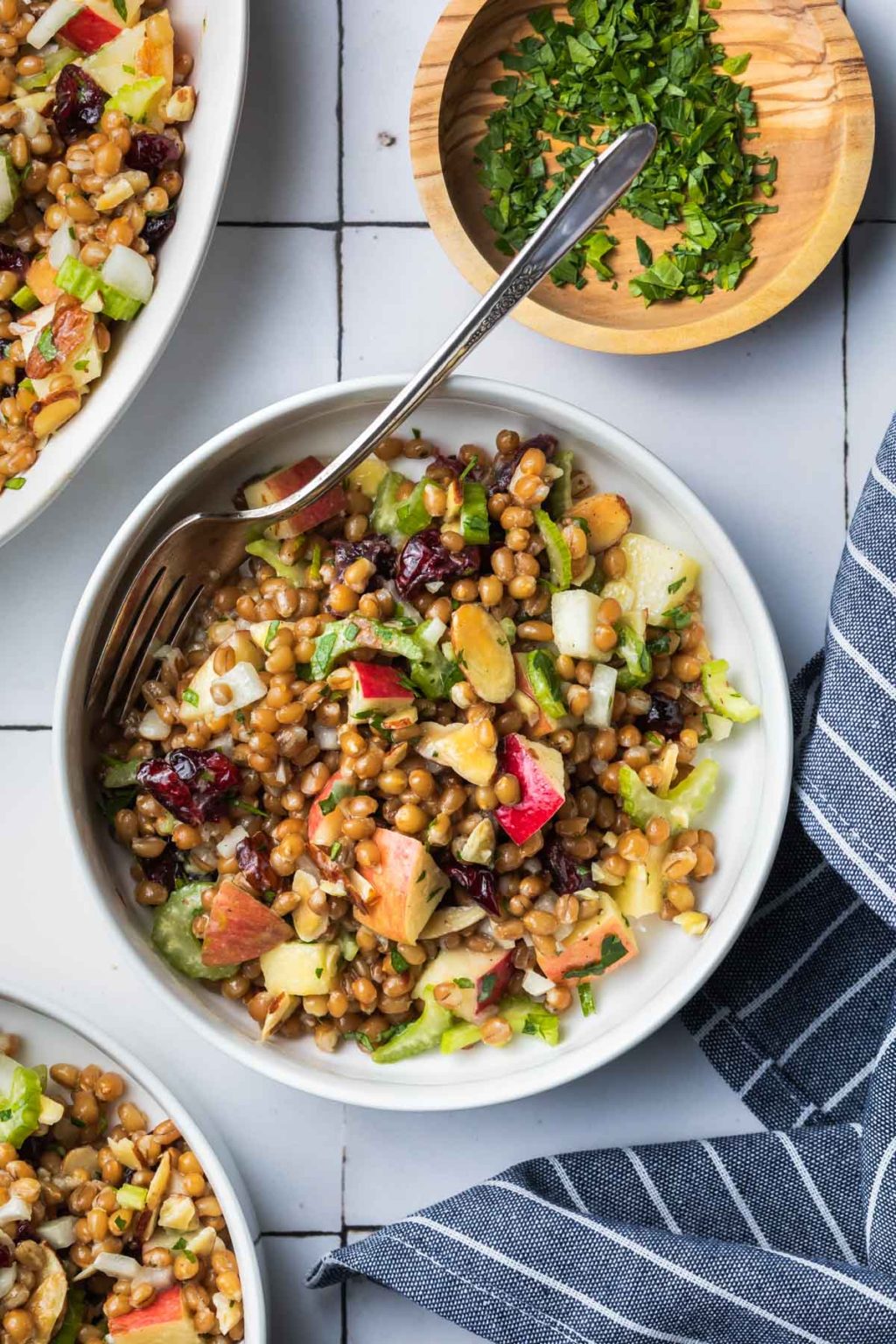 Wheat Berry Salad (Dairy Free, Vegan) - Simply Whisked