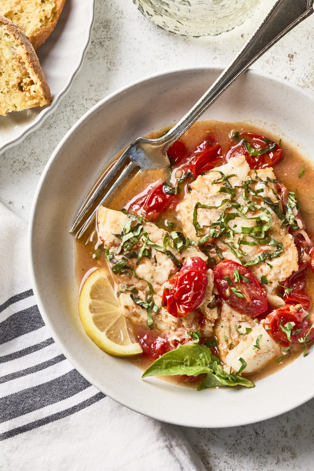 Tomato & Wine Poached Cod - Simply Whisked