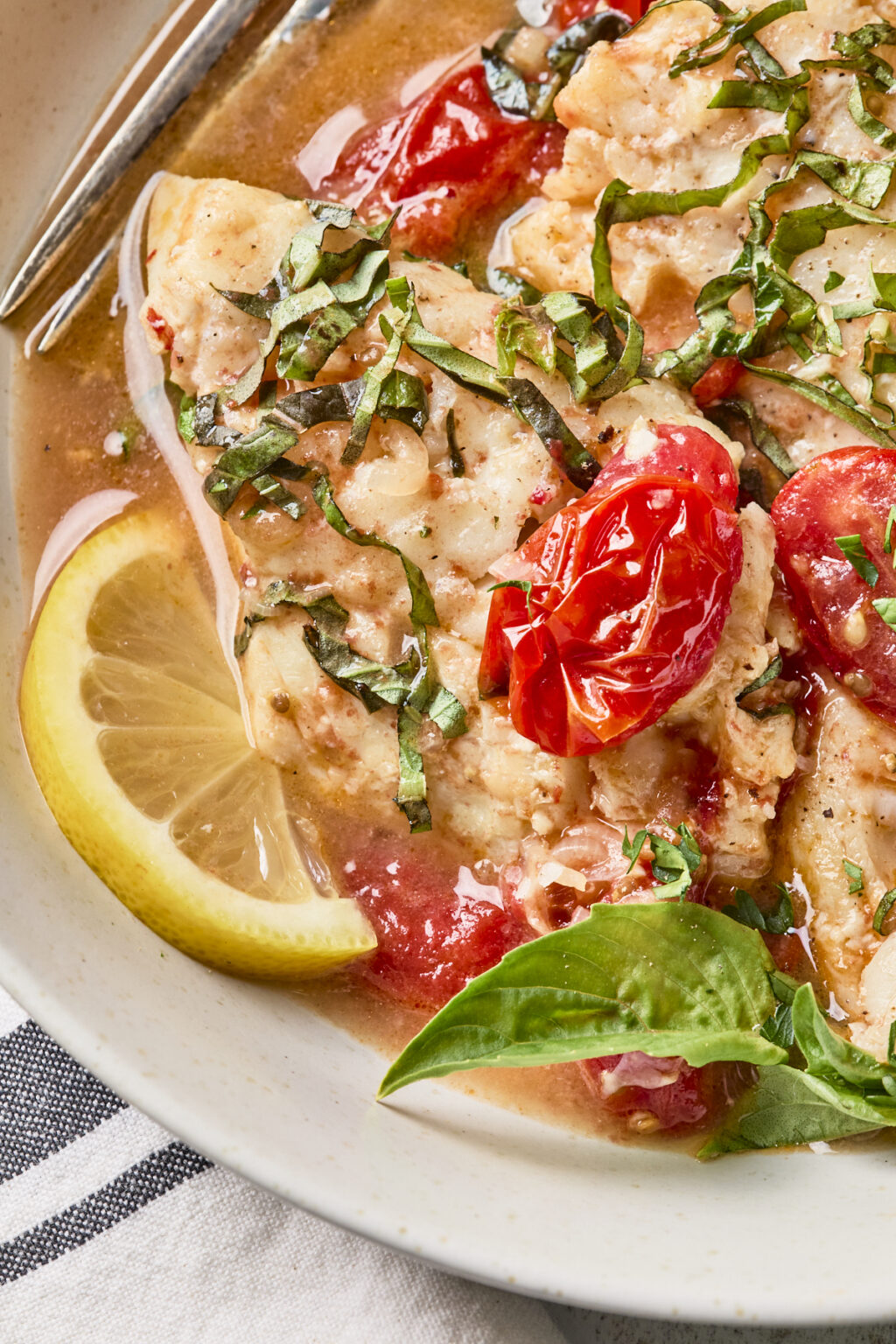 Tomato & Wine Poached Cod - Simply Whisked
